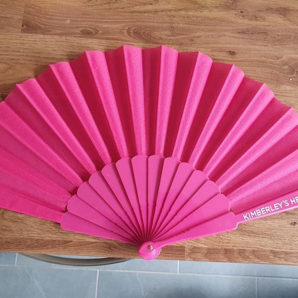 Personalised Pink Hand Fan, Hen Party Fan, Bridal Party Favours for Hen ...