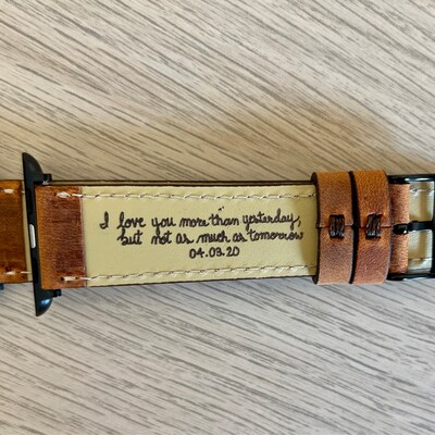 Personalized Watchband Engraved Watchband Leather Watchband - Etsy