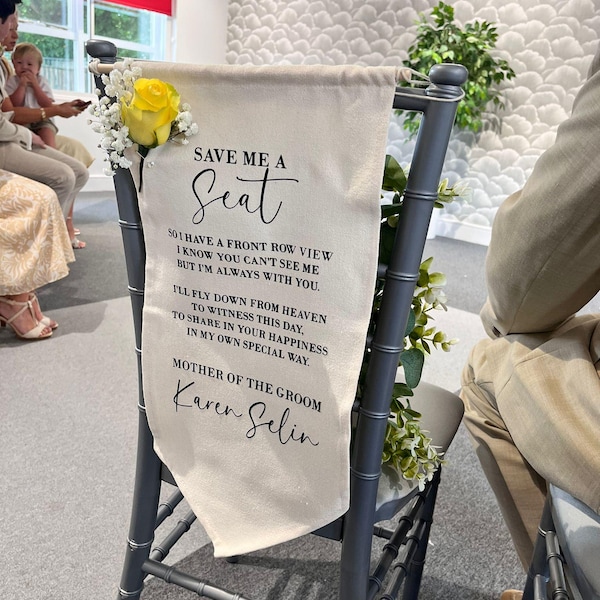 In Loving Memory Wedding Sign, Reserved Seat Tag, in Loving Memory Tag ...