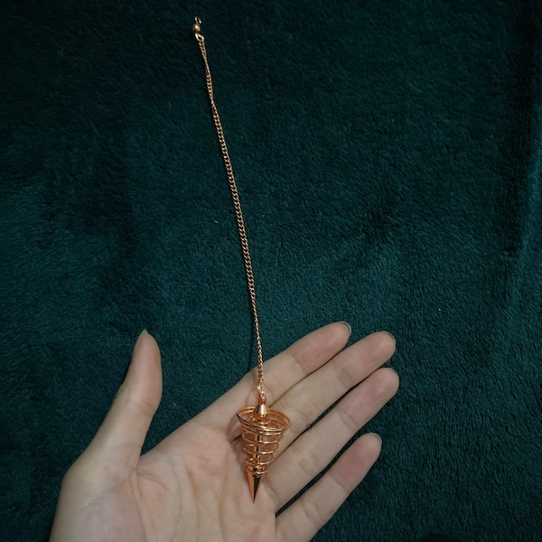 Copper Plated Spiral Pendulum, Copper Plated Vortex Pendulum, Dowsing ...
