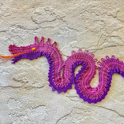 Bobbin Lace DRAGON Pattern, Pdf Lace Patterns to Print at Home, Diy ...