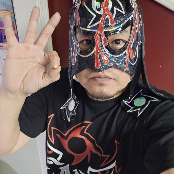 Hand Made SHADOW MASK Wrestling Mask Luchador Costume Wrestler Lucha ...