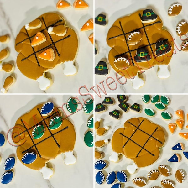 Thanksgiving COOKIE CUTTER Tic Tac Toe Set: Turkey Game Board & Holiday ...