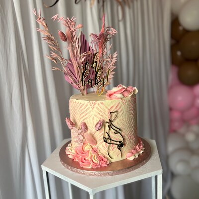 All Pink Bakers Box, Dried Flower Cake, Pink Dried Flower Cake - Etsy