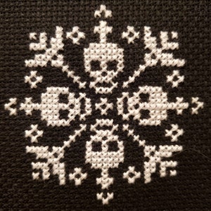 Gothic Snowflake Set Cross Stitch Pattern Modern, Macabre, Christmas ...