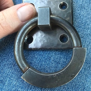 Hand Forged Ring Pull / Door Knocker / Cabinet Hardware / Wrought Iron ...