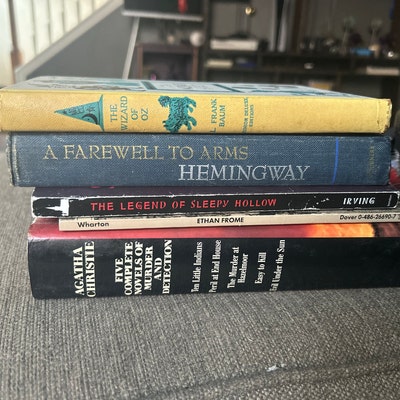 Lot of 10 Vintage Old Rare Antique Hardcover Books Mixed Color - Etsy