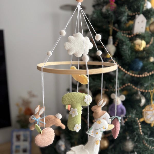 Dove Felt Baby Mobile,felt Mobile With Doves,dove Nursery Mobile,dove ...