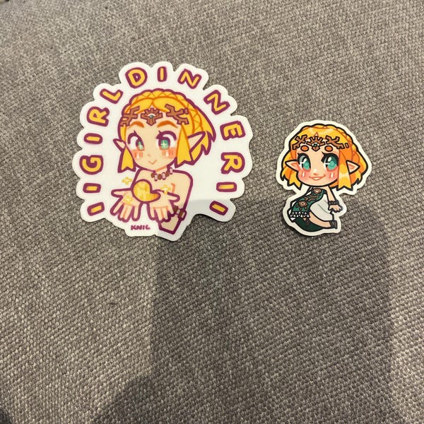 GIRL DINNER Zelda Sticker | A Princess & Her Secret Stone | the ...