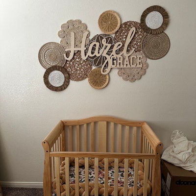 Custom Two Line Sign, First Middle Name, Stacked Acrylic Sign, Large ...