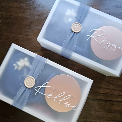 Personalized Empty Gift Boxes for Bridesmaid Proposal , Custom Bridal ...