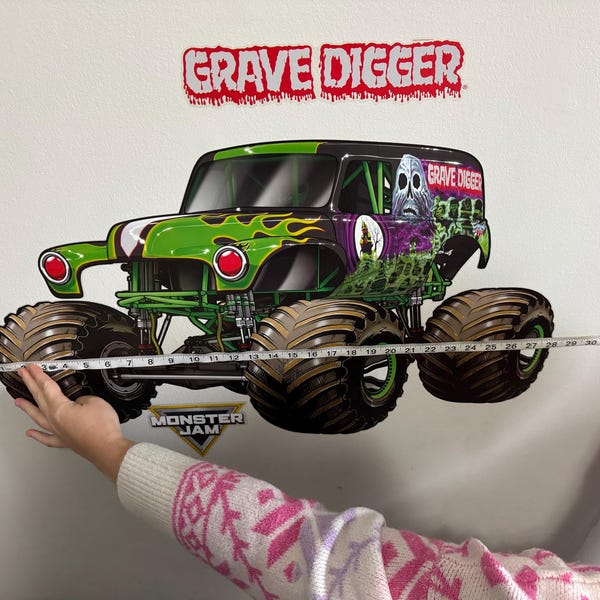 Monster Jam Wall Decals | Grave Digger, Megalodon, El Toro Loco, Zombie ...