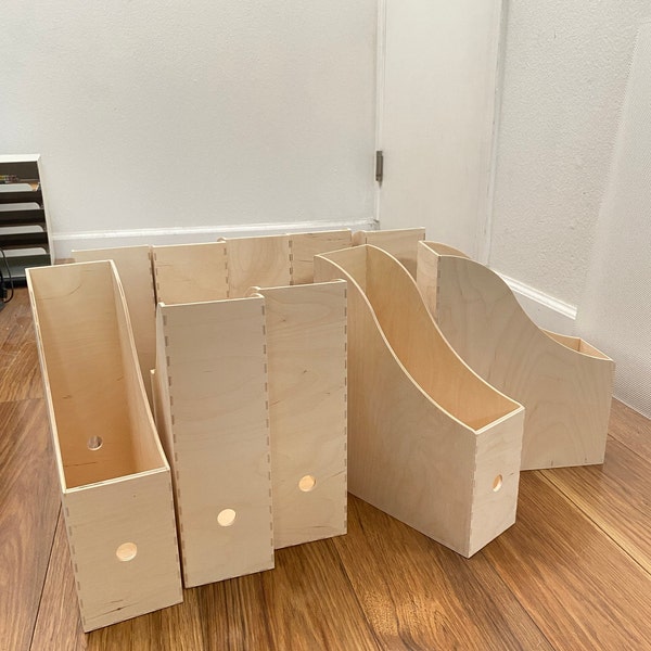 Set of 10 Wooden File Organizer, Unpainted Plain File Storage, A4 ...