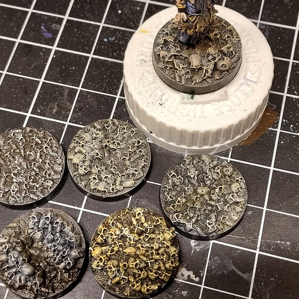 Skull Miniature 25mm Base Set 3D Printed Resin Miniature | Tabletop ...