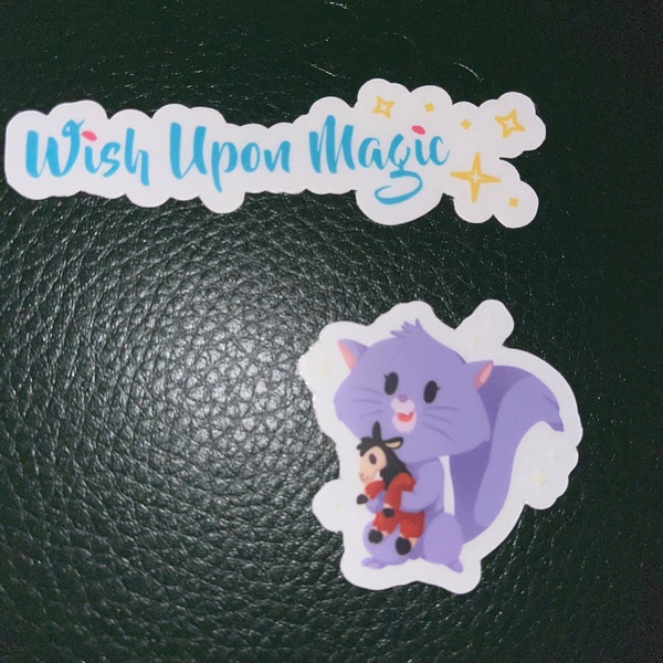 Yzma Cat With Kuzco Llama Plushie Transparent Sticker/ Laptop iPhone ...