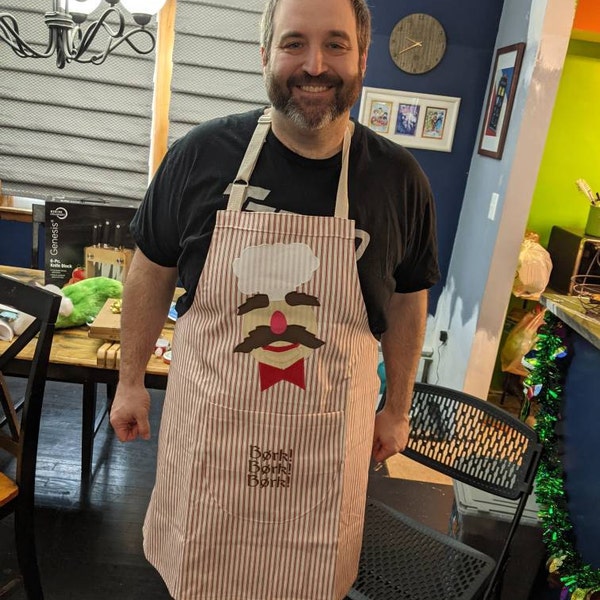 Full Apron With Swedish Chef Inspired Applique & Bork! Bork! Bork ...