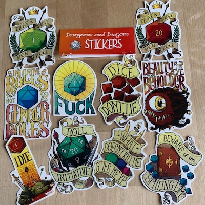D&D Stickers - Etsy