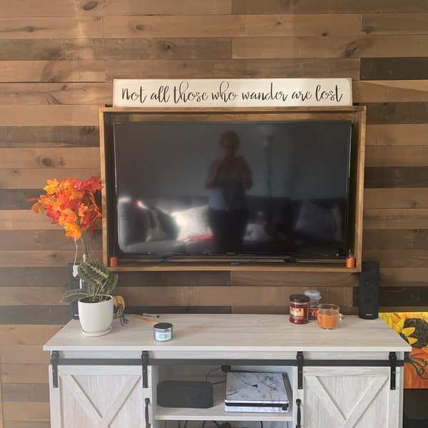 S 334 not All Those Who Wander Are Lost. 44 X 5 1/2 X 3/4. Wood ...