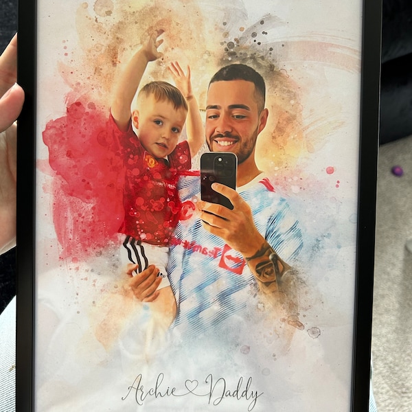 Fathers Day Gifts, Custom Portrait, Family Portrait, Portrait From ...
