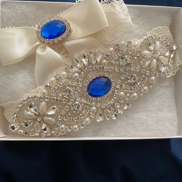 Royal Blue Wedding Garter, Royal Blue Bridal Garter, Royal Blue Garter ...
