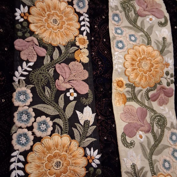 10 Cm Indian Ethnic Peacock Woven Trims Jacquard Ribbon, Crazy Quilting ...