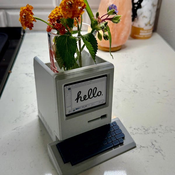 Macintosh Planter Flower Pot Desk Organiser Office Decor Home Decor ...
