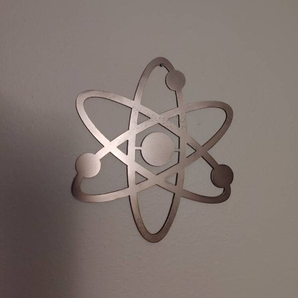 Atom Atomic Metal Symbol Emblem Badge Rat Rod Metal Wall Art Sign ...