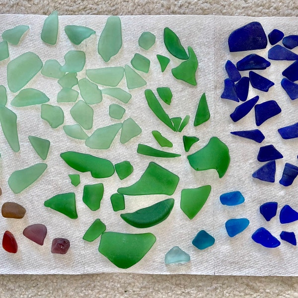 Large Sea Glass Beach Glass Ocean Tumbled Sea Glass Frosty Sea Glass ...