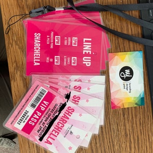 Personalised Pink Sleepover Slumber Party Style VIP Pass & - Etsy