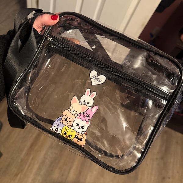 BTS Clear Bag Stadium Bag Clear Crossbody Handbag With Adjustable Strap ...