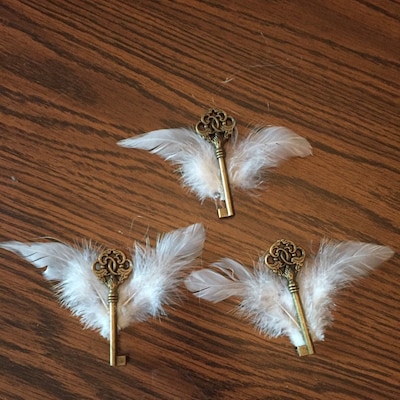 Extra Large Skeleton Key Giant 3.5'' Double Sided Antique Brass ...