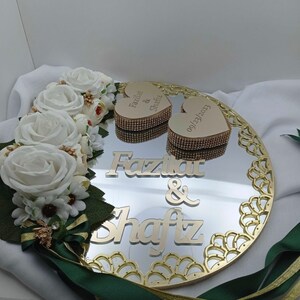 Personalized Wedding Ring Plate Ring Box Scissor Gift Set - Etsy Canada