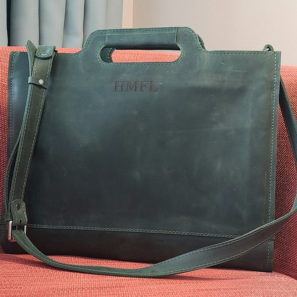 Custom Laptop Bag, Personalized Laptop Bag, Leather Laptop Bag, 15 ...