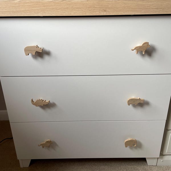 Safari Animal Drawer Knobs | Safari Nursery Decor, Jungle Nursery Decor, Animal Drawer Handles ...