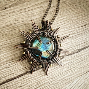 Aquamarine Beautiful Wire Wrapped Necklace/pendent/locket Handmade ...