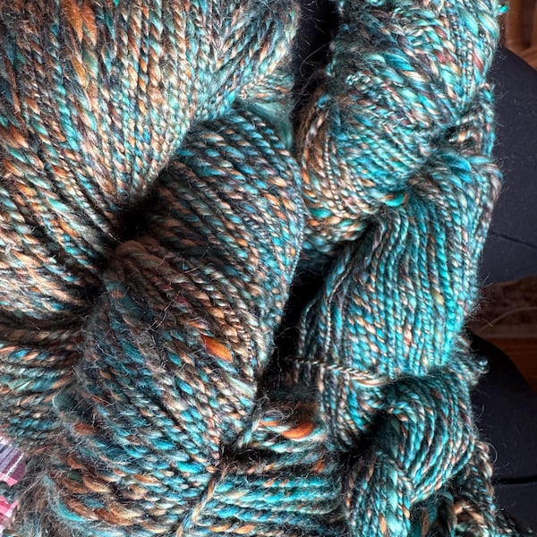 Roving,turquoise and Amber Dyed Roving,merino Silk Roving,art Yarn ...