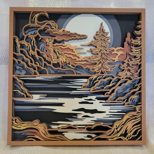 Nature Multilayer SVG. Laser Cut File. Layer Construction. Plywood ...