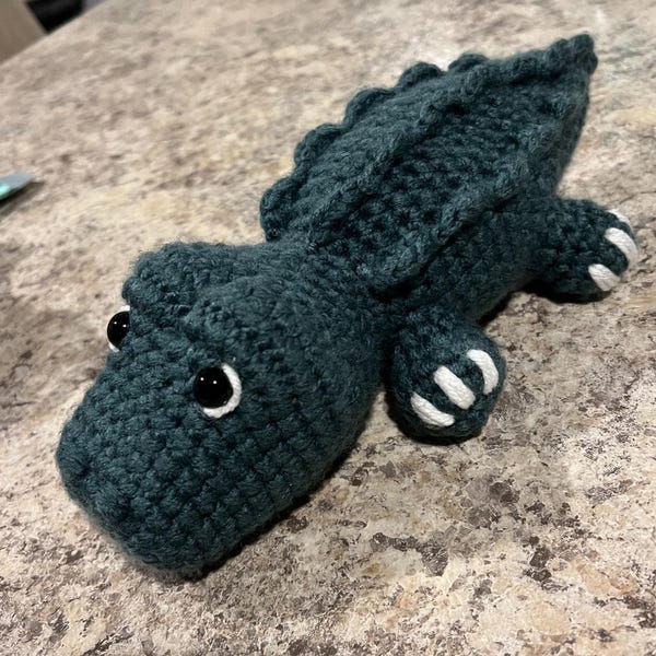 No Sew Alligator Crochet Pattern Crocodile Amigurumi Pattern DIY ...