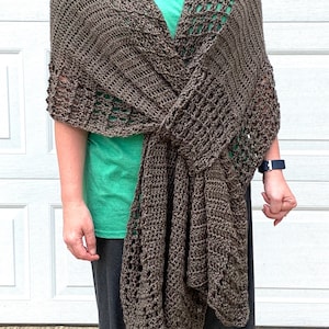 Womens Easy Crochet Wrap Pattern, Easy Crochet Scarf Pattern, Easy ...