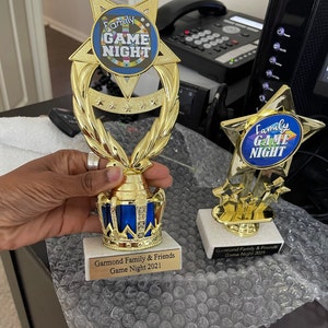 Family Game Night Trophy – Personalized Award for Board Games, Puzzles ...