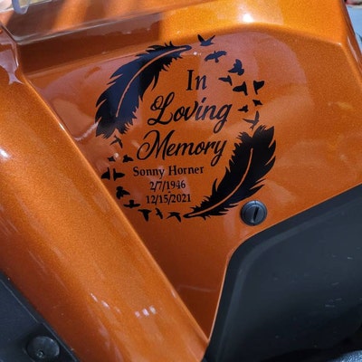 In Loving Memory Vinyl Decal, Customized Name and Date Sticker, Tribute ...