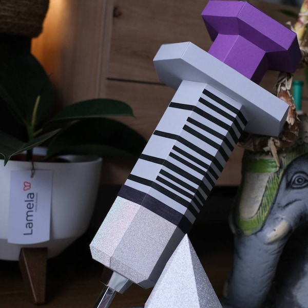 3D Papercraft Syringe Template | Low Poly Syringe Art Decor Sculpture ...