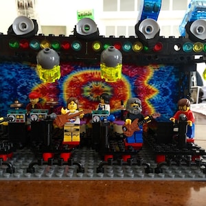 Grateful Dead Stage CUSTOM Made of Lego Bricks Jerry Garcia Phil Lesh ...
