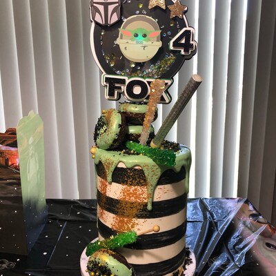 Space Alien Caketopper Caketopper Shaker Light up Cake - Etsy