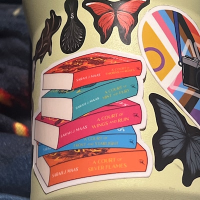 ACOTAR Book Stack Sticker Sarah J Maas Book Stack Sticker ACOMAF A ...
