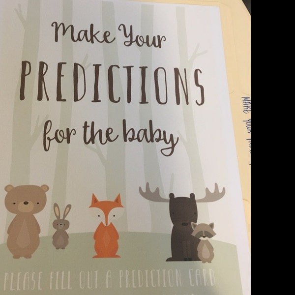 Baby Shower Game Woodland Animals Baby Name Game - Etsy