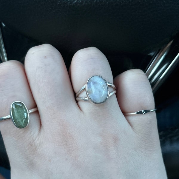 Tiny Initial Ring, Gold Fill or Sterling Silver, Personalizable Letter Ring by Lumin Jewelry ...