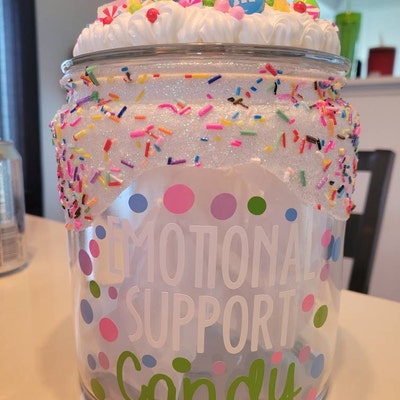 Funny Glass Candy Jar With Lid, Motivational Candy Jar, Therapist Gift ...