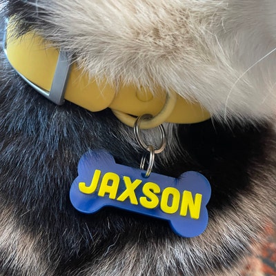 Custom Acrylic Dog Tag Personalized Dog Name Tag Dog ID Name - Etsy