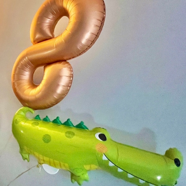 Alligator Shaped Balloon 36in, Alligator Birthday Balloons, Reptile ...